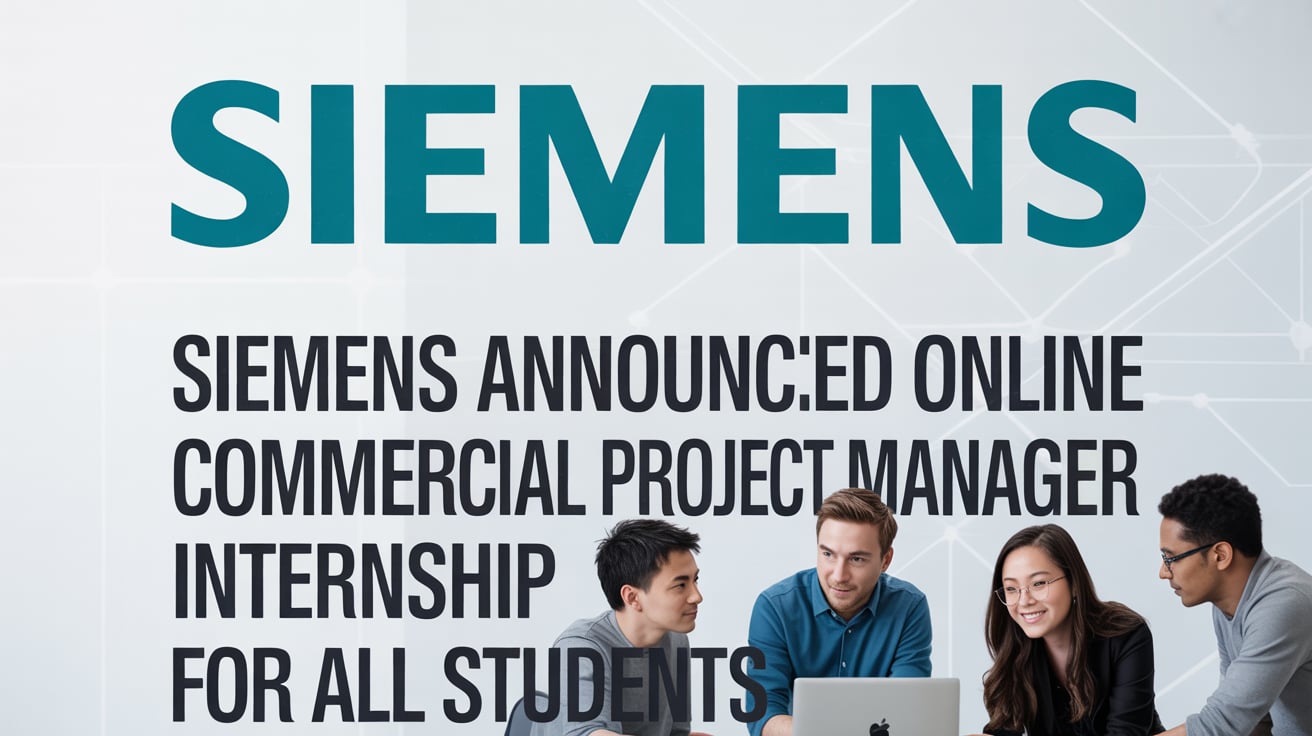 Siemens Launches Internship 2025 | Online Commercial Project Manager ...