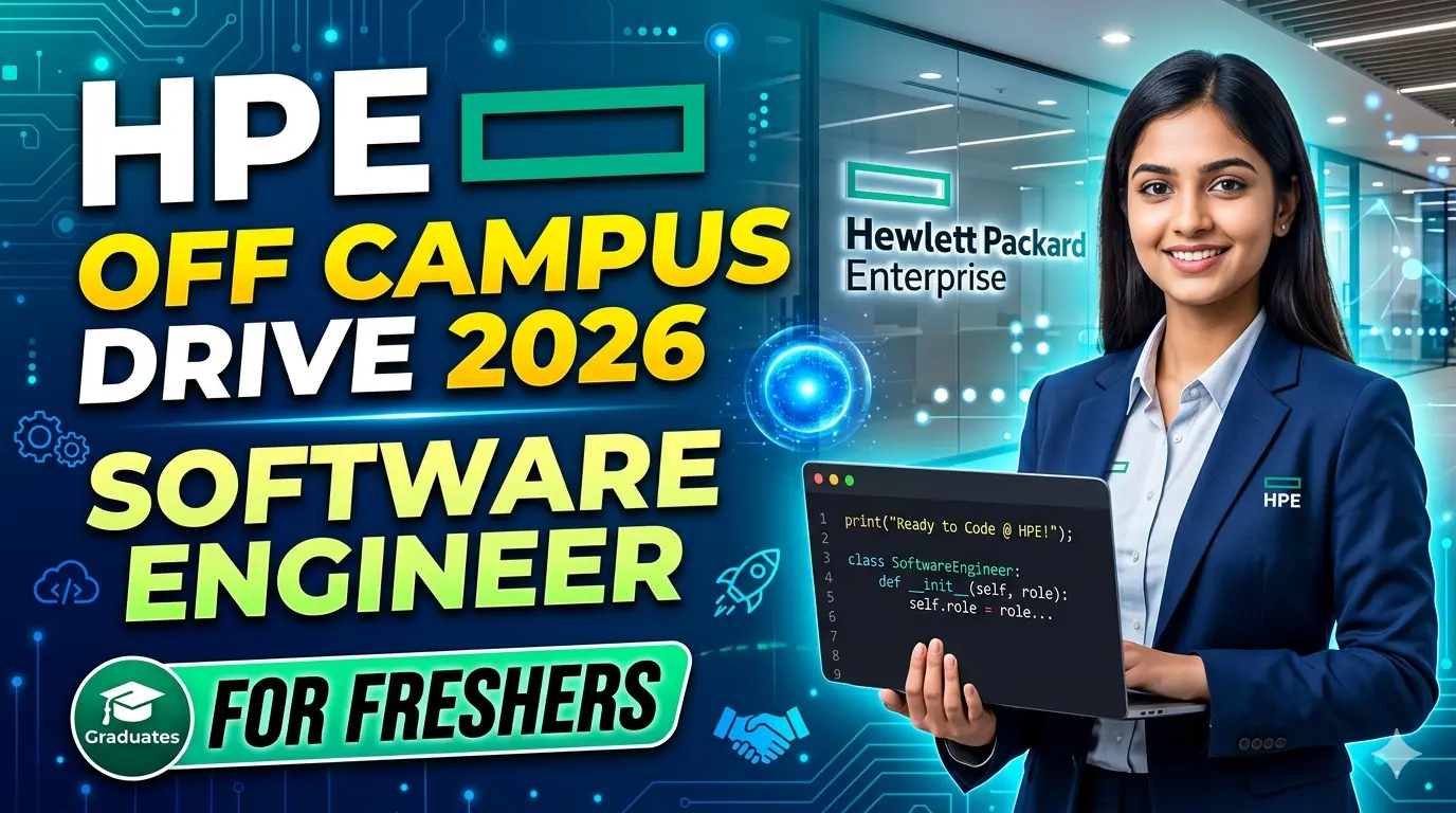 HPE Off Campus Hiring 2026 | Software Engineer for Freshers